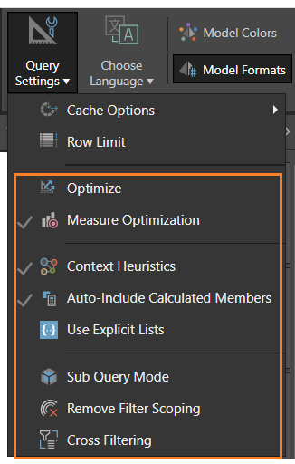 Query Settings